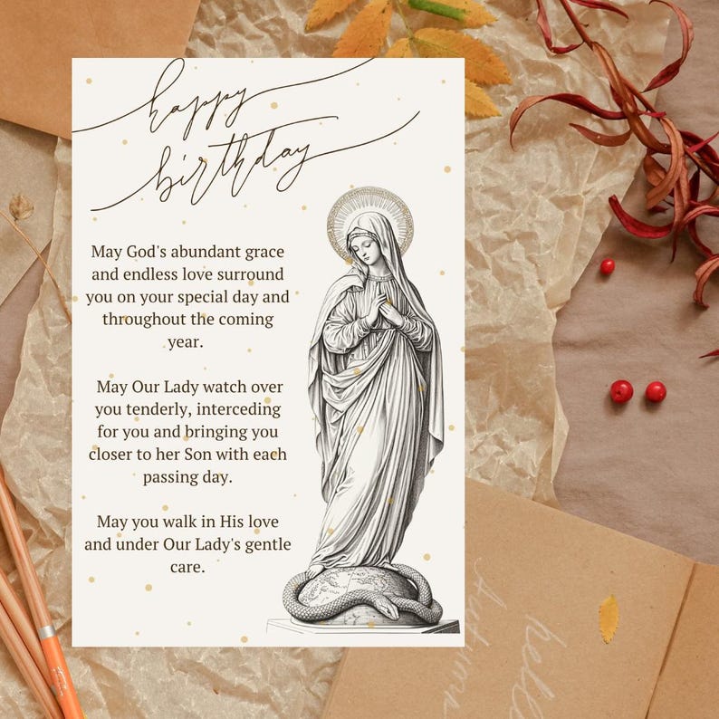 Traditional Catholic Birthday Card Printable L Catholic Happy Birthday ...