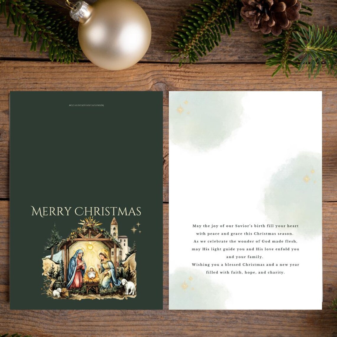 Nativity Christmas Card Set: Catholic Religious Cards (pack of 10) - Etsy