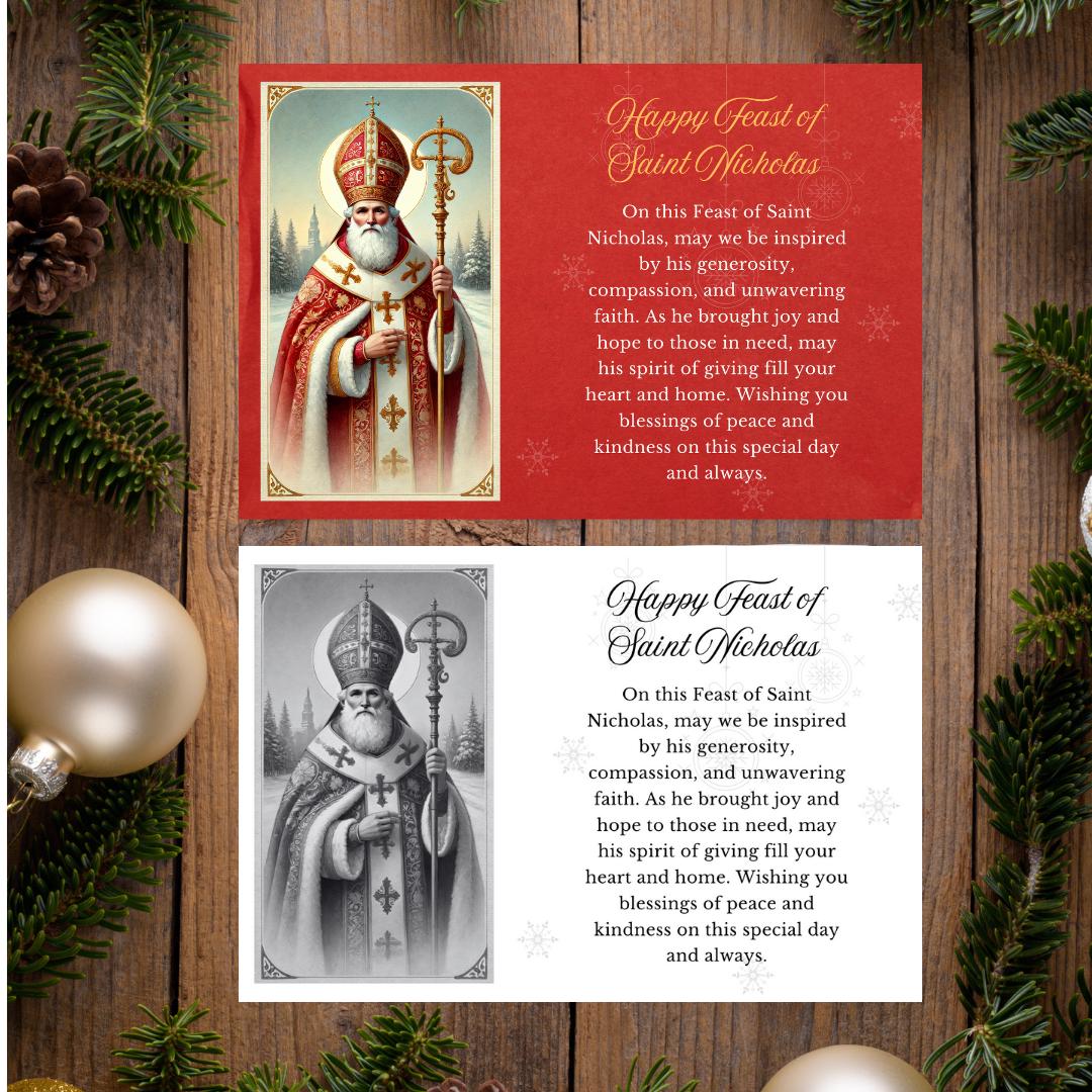 Saint Nicholas Feast Day Card: Printable PDF (6x4 Inch) - Etsy