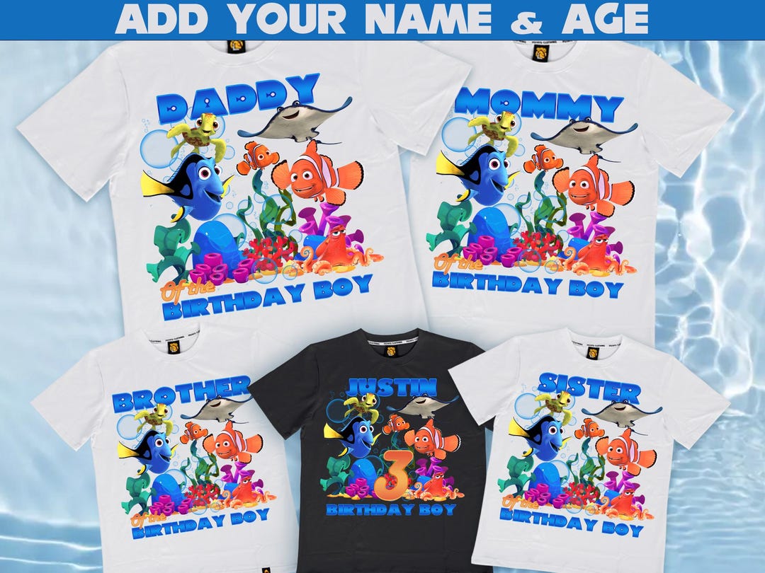 Personalized Finding Nemo Birthday Shirts, Disneyland Shirt, Disney ...
