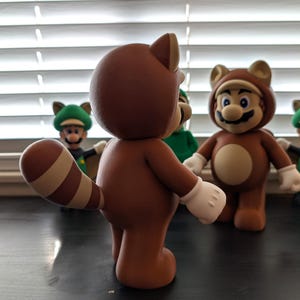 Tanooki Mario Figure – Your Adorable, Poseable Pixel Hero! - Etsy