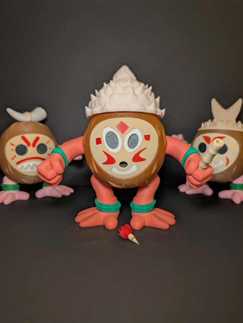 Coconut Warrior Storage Container – Customizable Battle Faces – Moana ...