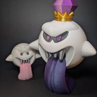 King Boo Figure With Removable Tongue - Mario Inspired 3D Printed ...