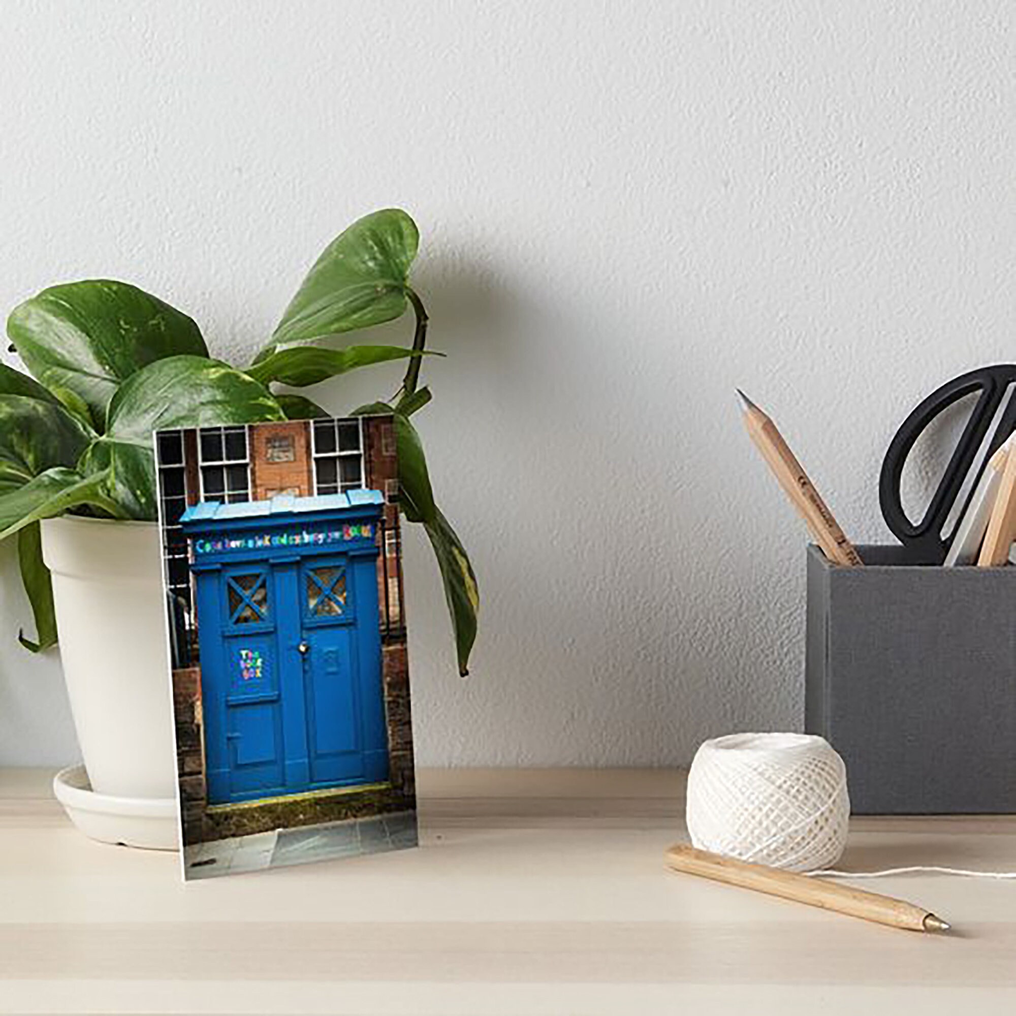 Notting Hill London Photograph Blue Free Library Bibliophile Home Decor ...