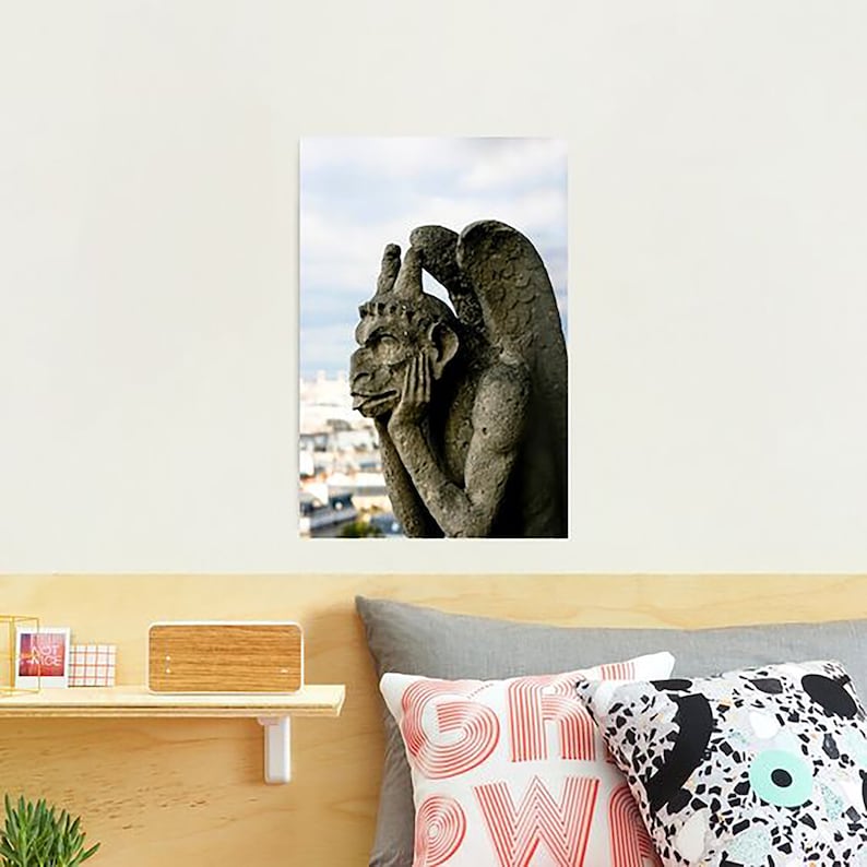 Le Stryge Gargoyle Photograph: Notre Dame Cathedral Gothic Art Print - Etsy
