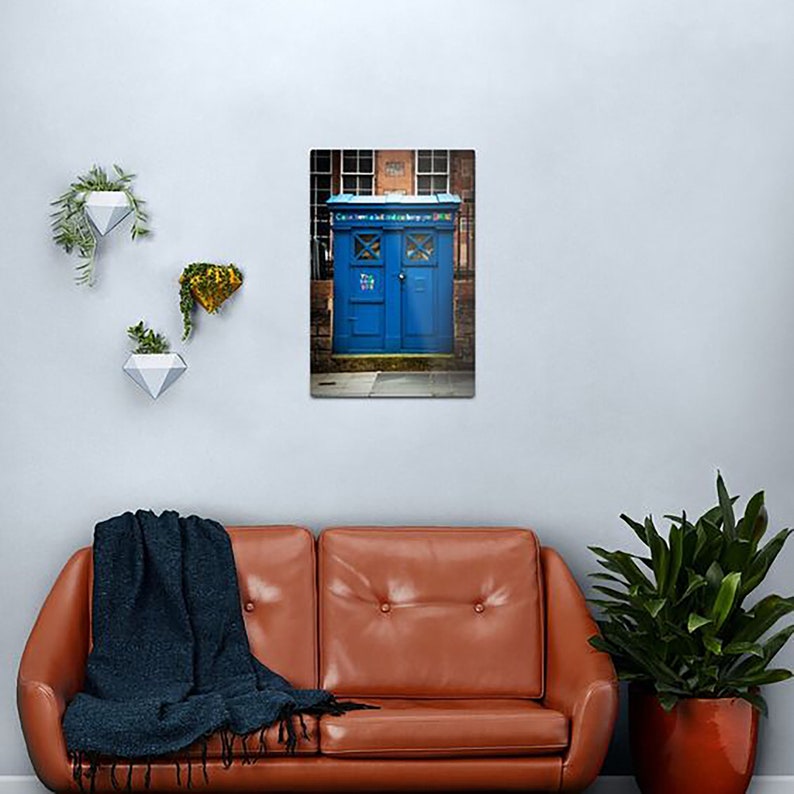 Notting Hill London Photograph Blue Free Library Bibliophile Home Decor ...