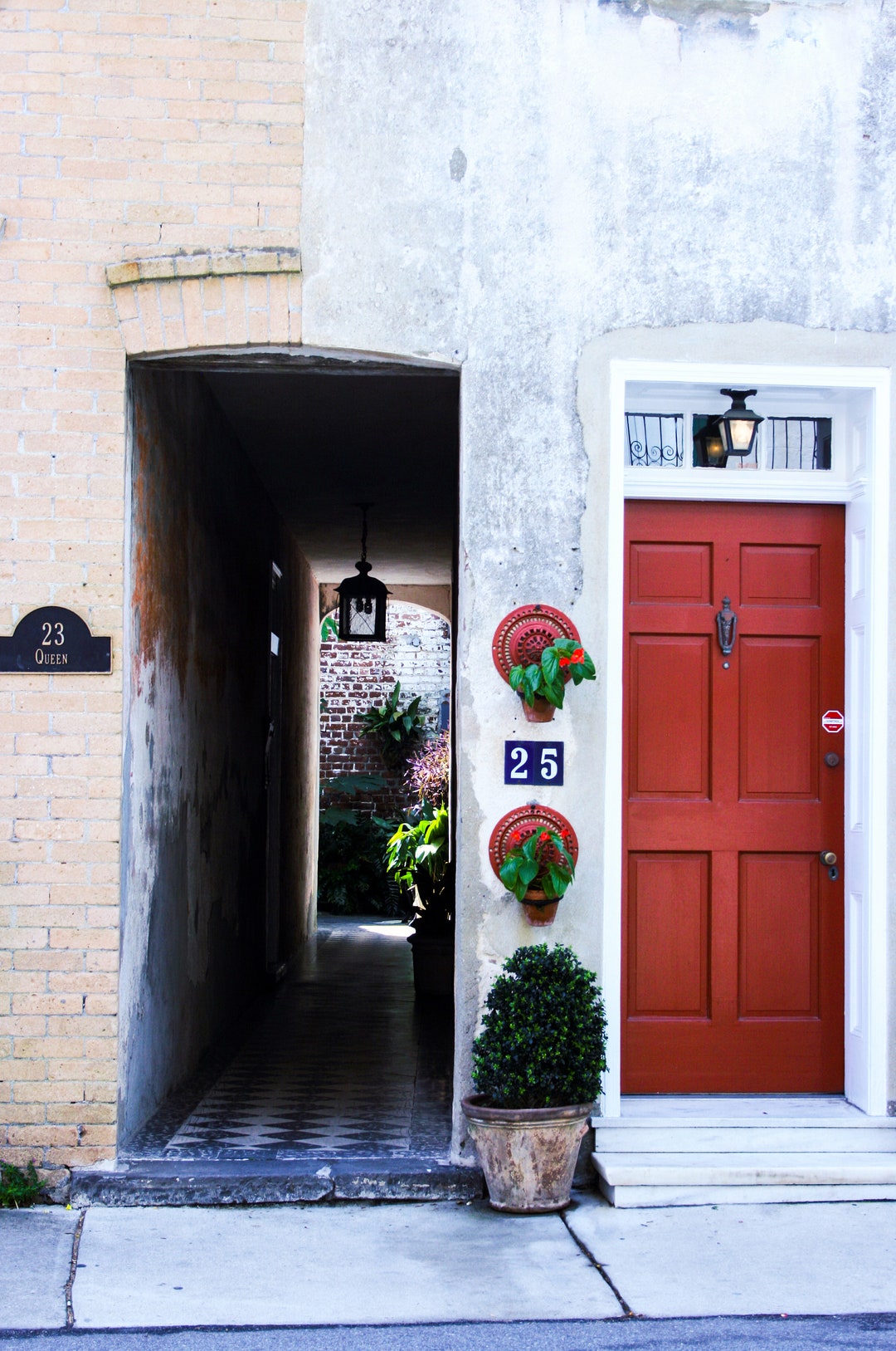 Charleston Red Door Print: French Quarter Architecture Photography - Etsy