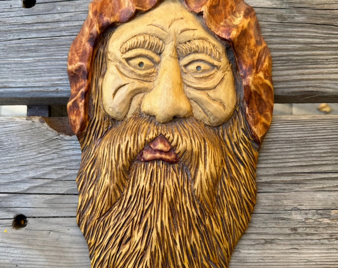 Carved Wood. Face of a Man. Carving, Handmade, Sauna, Decor, Wall Decor ...