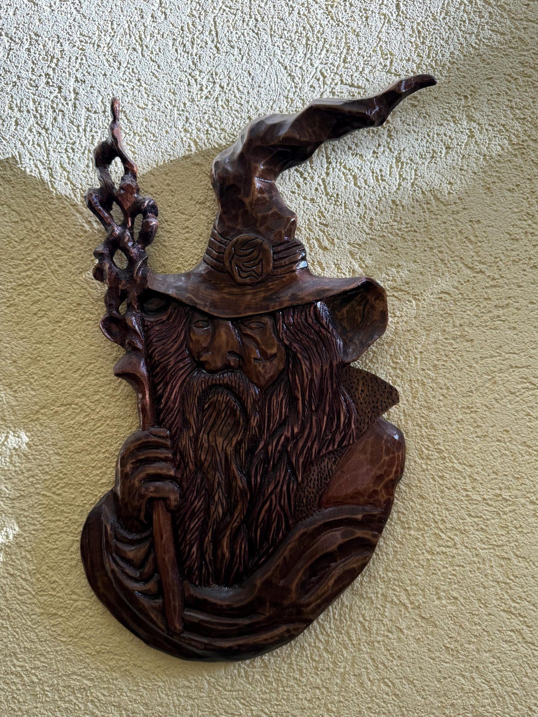 Carved Wizard, Mage, Fantasy, Magic, Wood, Handmade, Wall Decor, Art ...