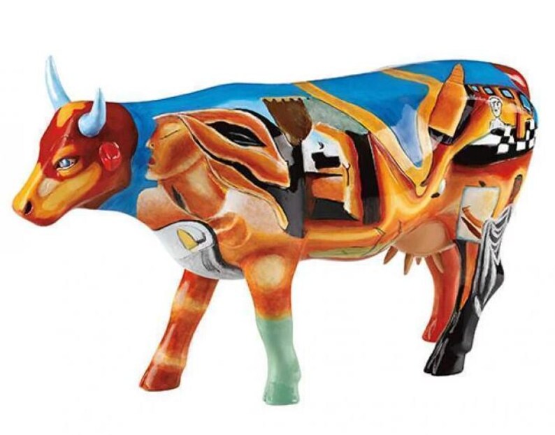 Cow Parade - Large Cowlvador Dali Figurine (salvador Dali) - Etsy