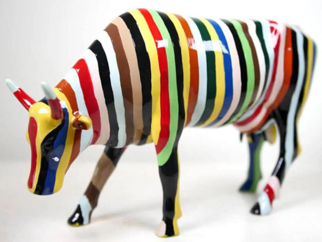 Cow Parade - Large Striped Figurine - Etsy