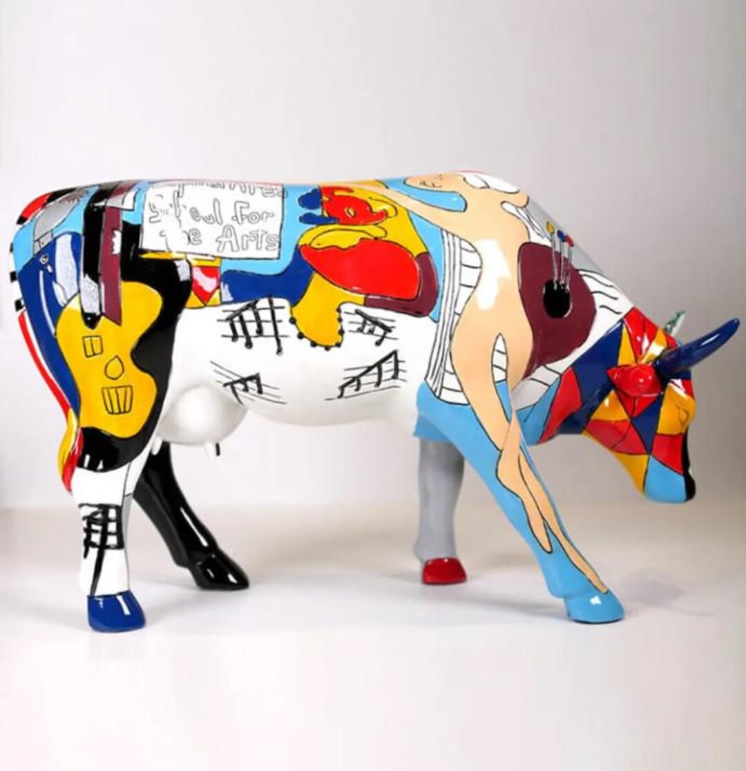 Cow Parade Large Pi-cow-so School for the Arts Figurine picasso - Etsy