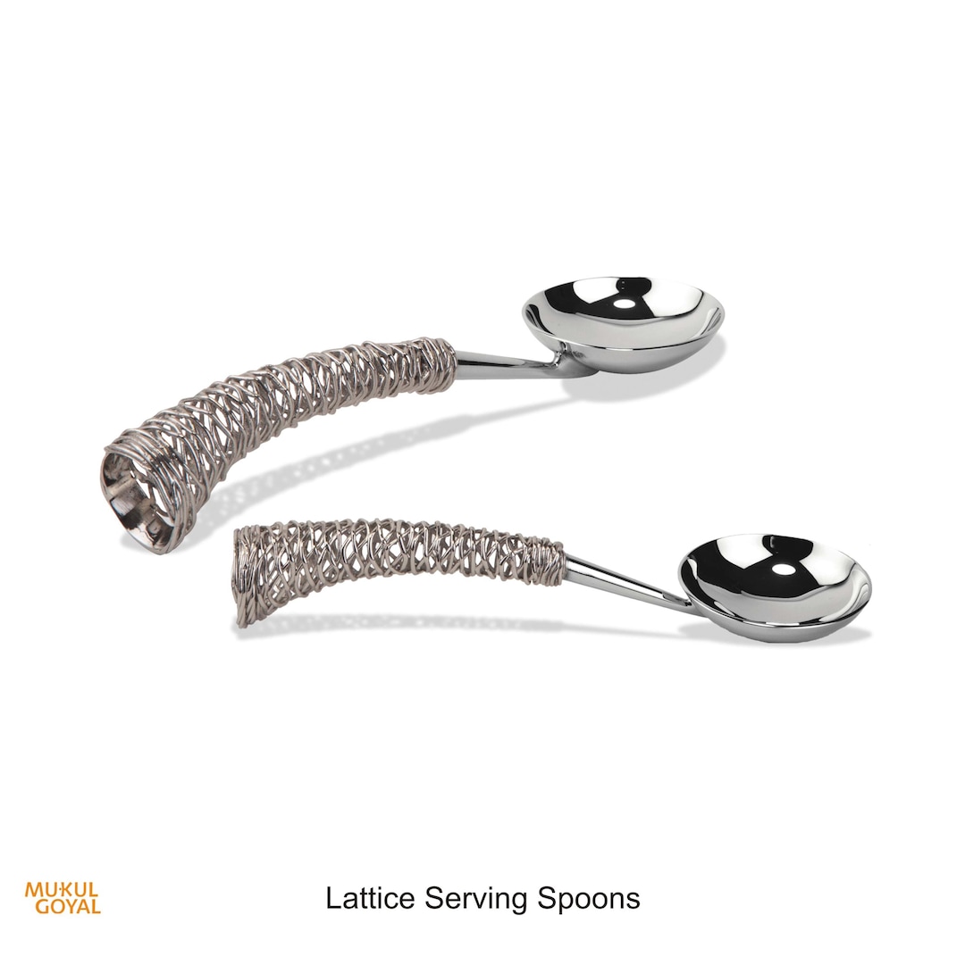 Lattice Serving Spoons - Mukul Goyal Design - Etsy