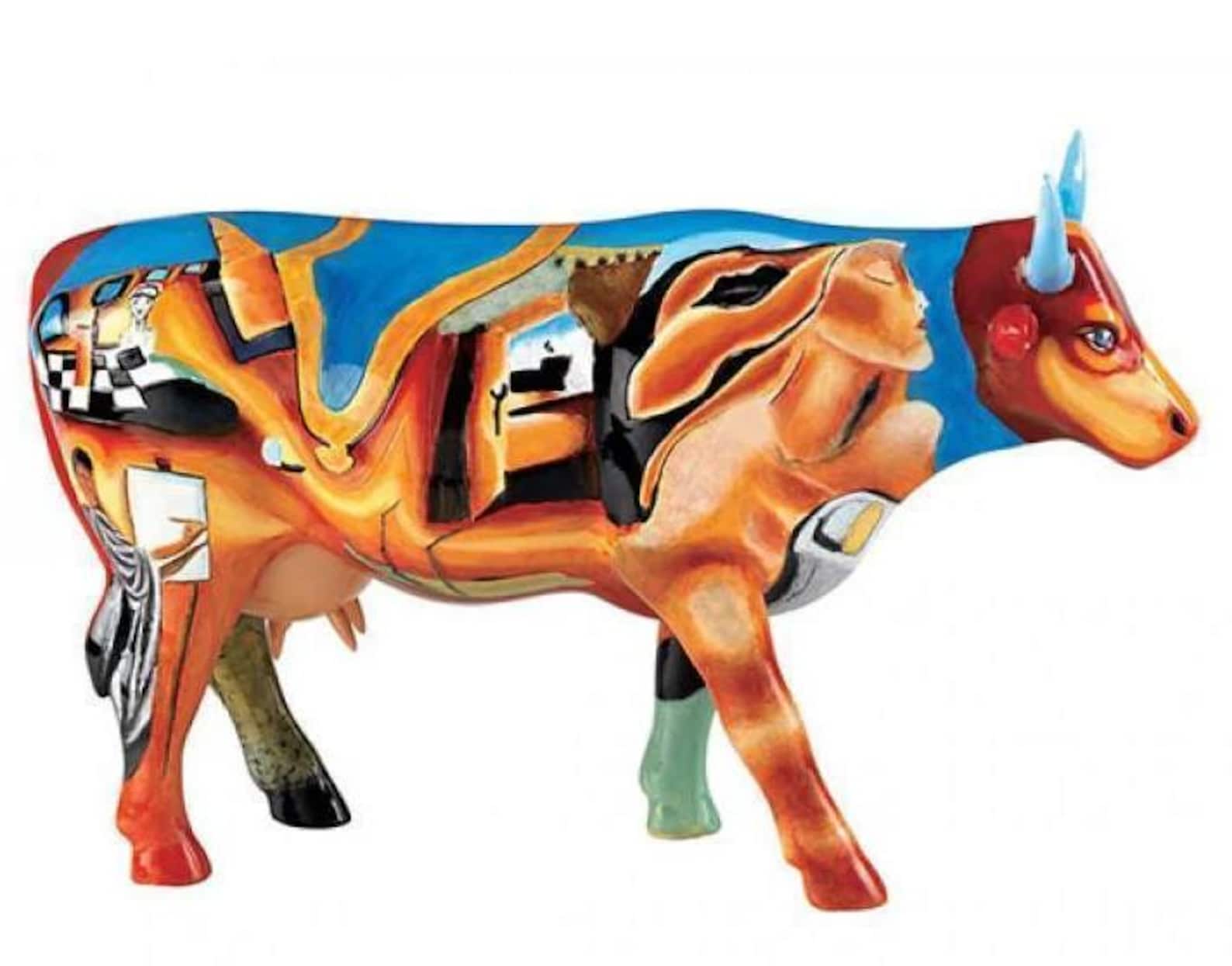 Cow Parade - Large Cowlvador Dali Figurine (salvador Dali) - Etsy