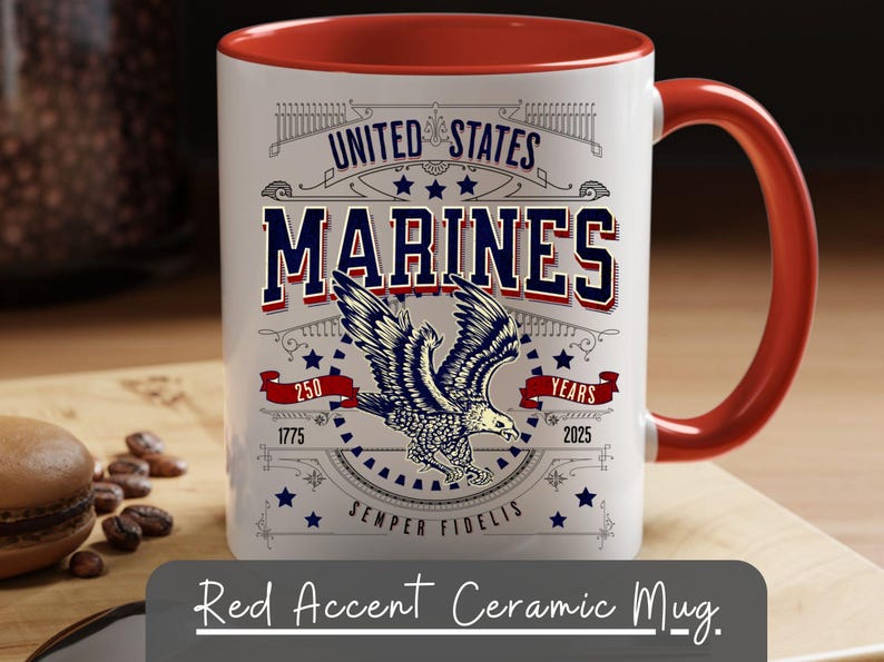 United States Marine Mug, 250th Marine Birthday Coffee Cup, Marine ...