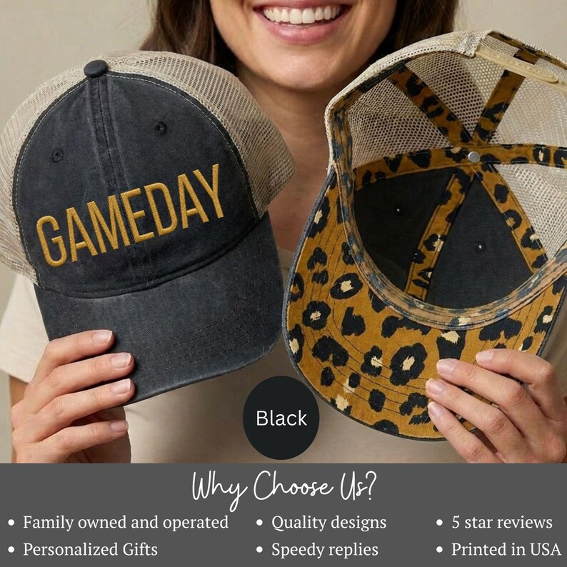 Gameday Embroidered Hat, Custom Game Day Trucker Hat, Sports Mom Hat ...