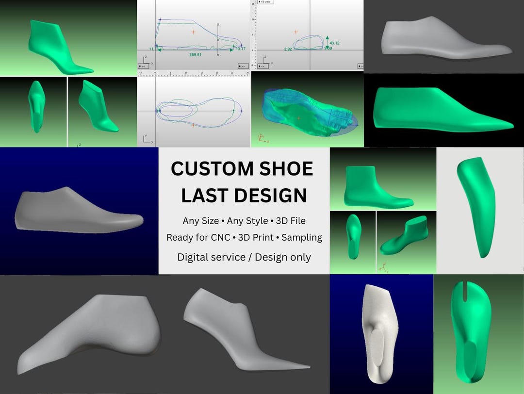 Custom Shoe Last Design 3D File Development - Etsy