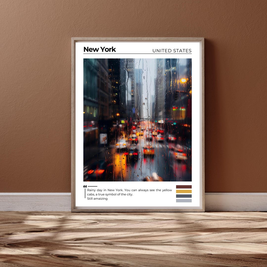 New York Poster, New York Poster, Wall Art, Photography, Yellow Cabs ...