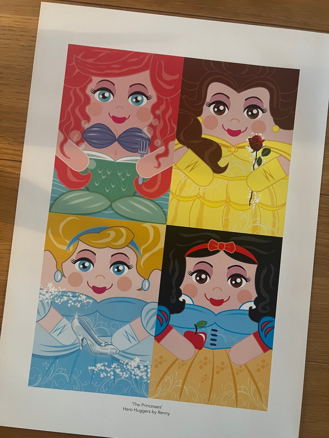 Disney Princesses Collage 'hero Hugger' A3 Print - Etsy Australia