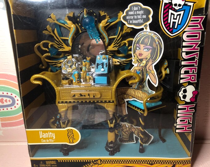 Vintage Monster High Vanity Cleo De Nile Playset With Accessories - Etsy