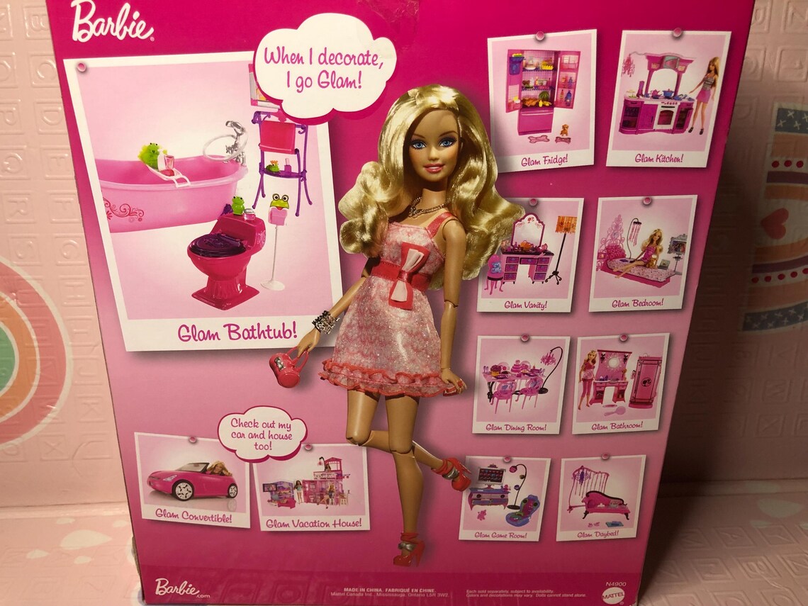 Vintage Glam Barbie Bathtub With Accessories - Etsy