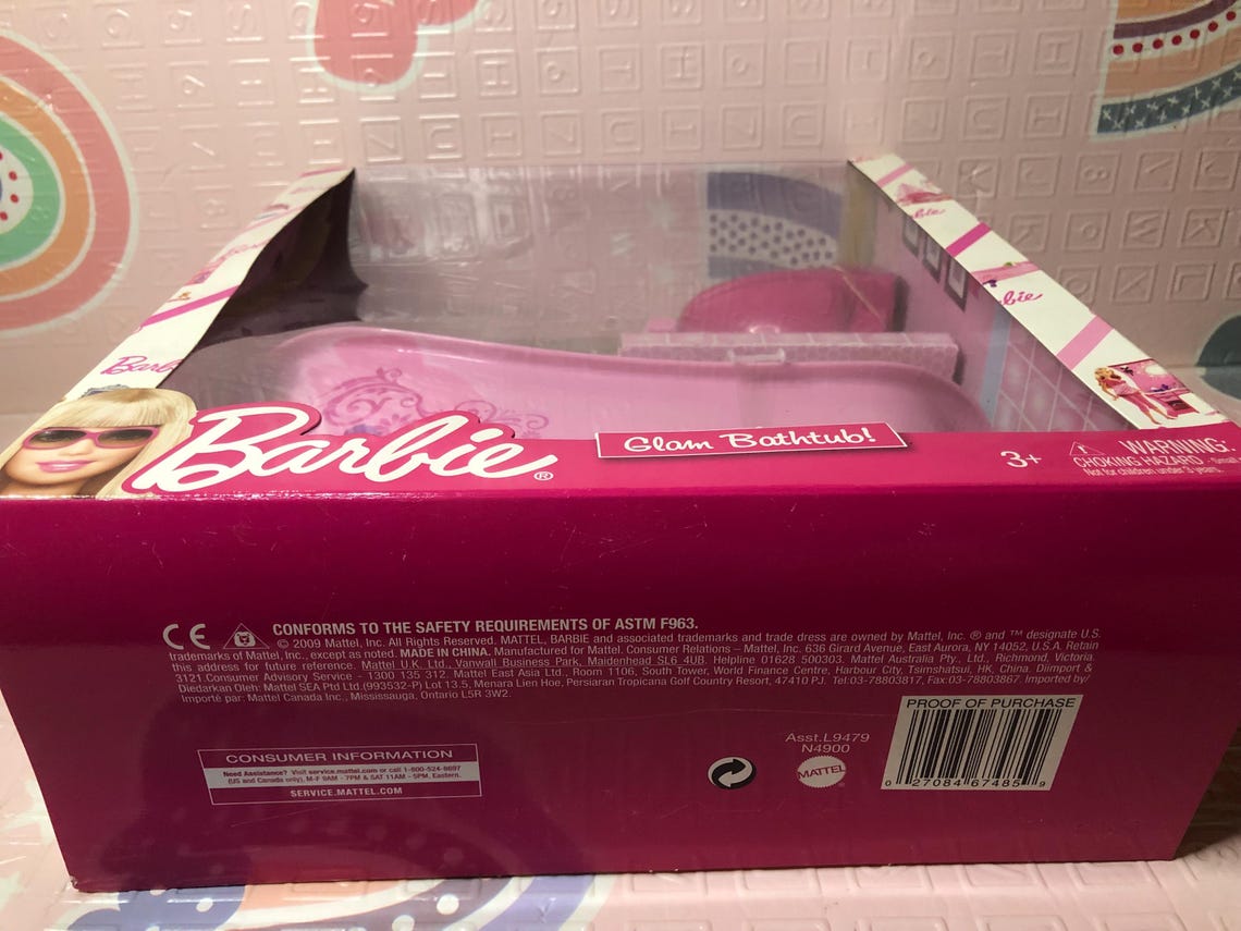 Vintage Glam Barbie Bathtub With Accessories - Etsy