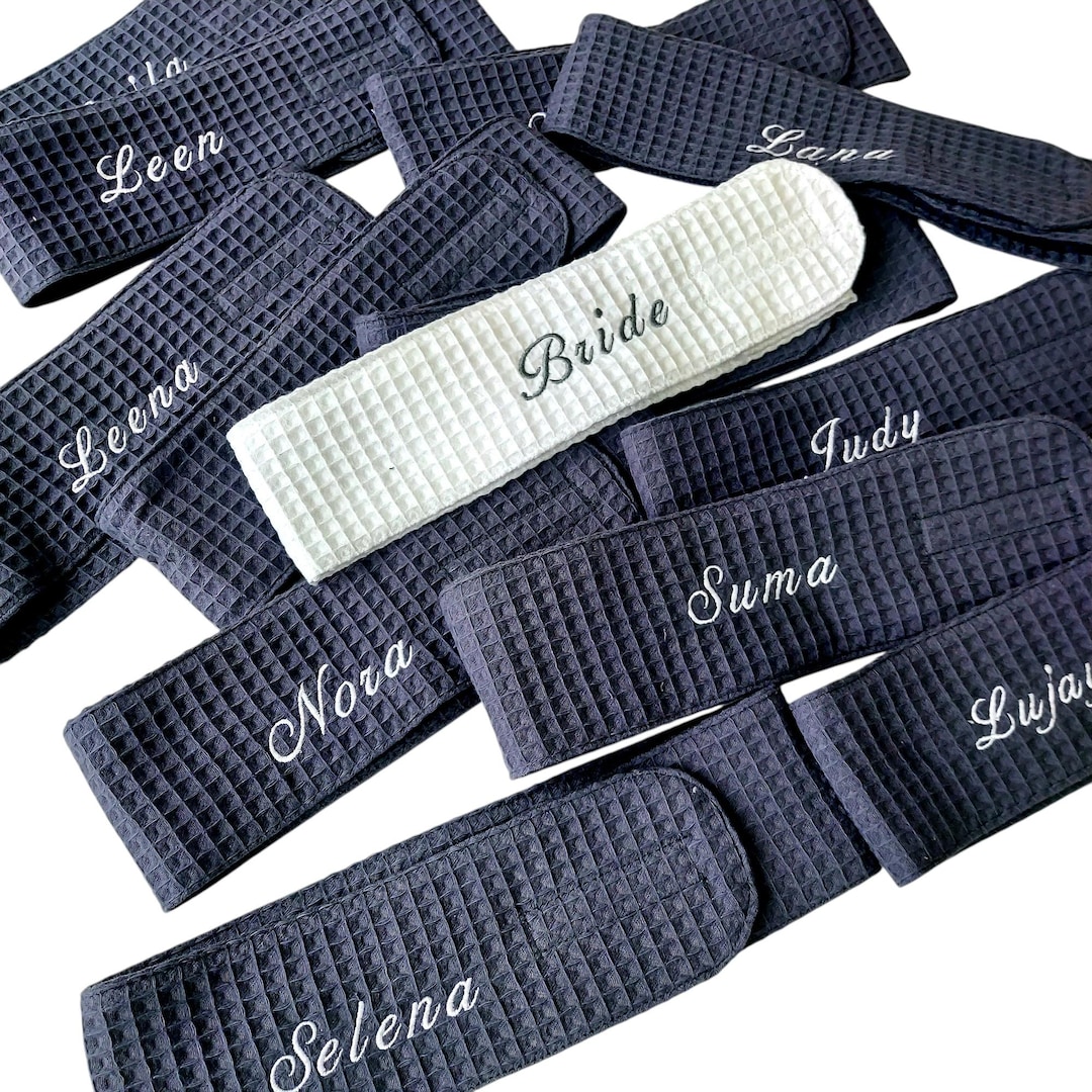 Personalized Logo Name Makeup Headbands 100% Cotton Beauty Headband ...