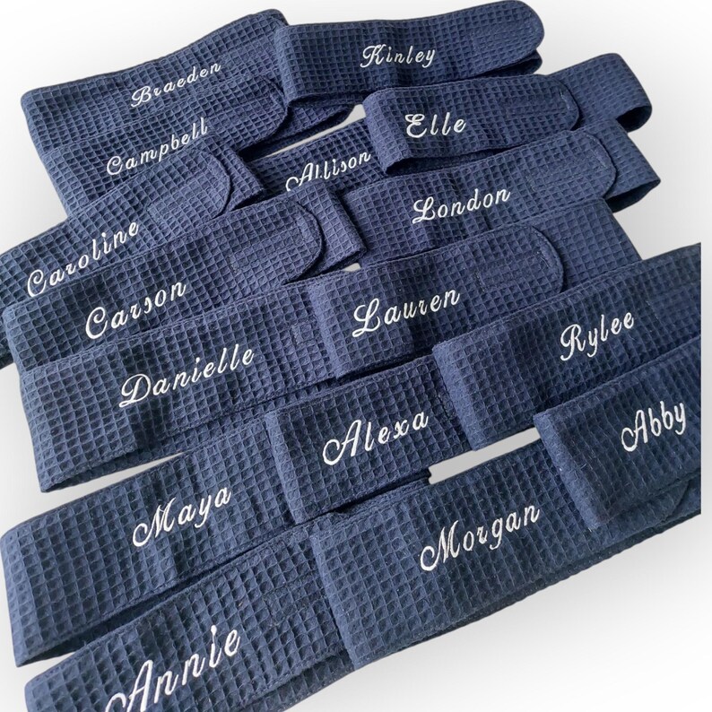 Personalized Logo Name Makeup Headbands 100% Cotton Beauty Headband ...
