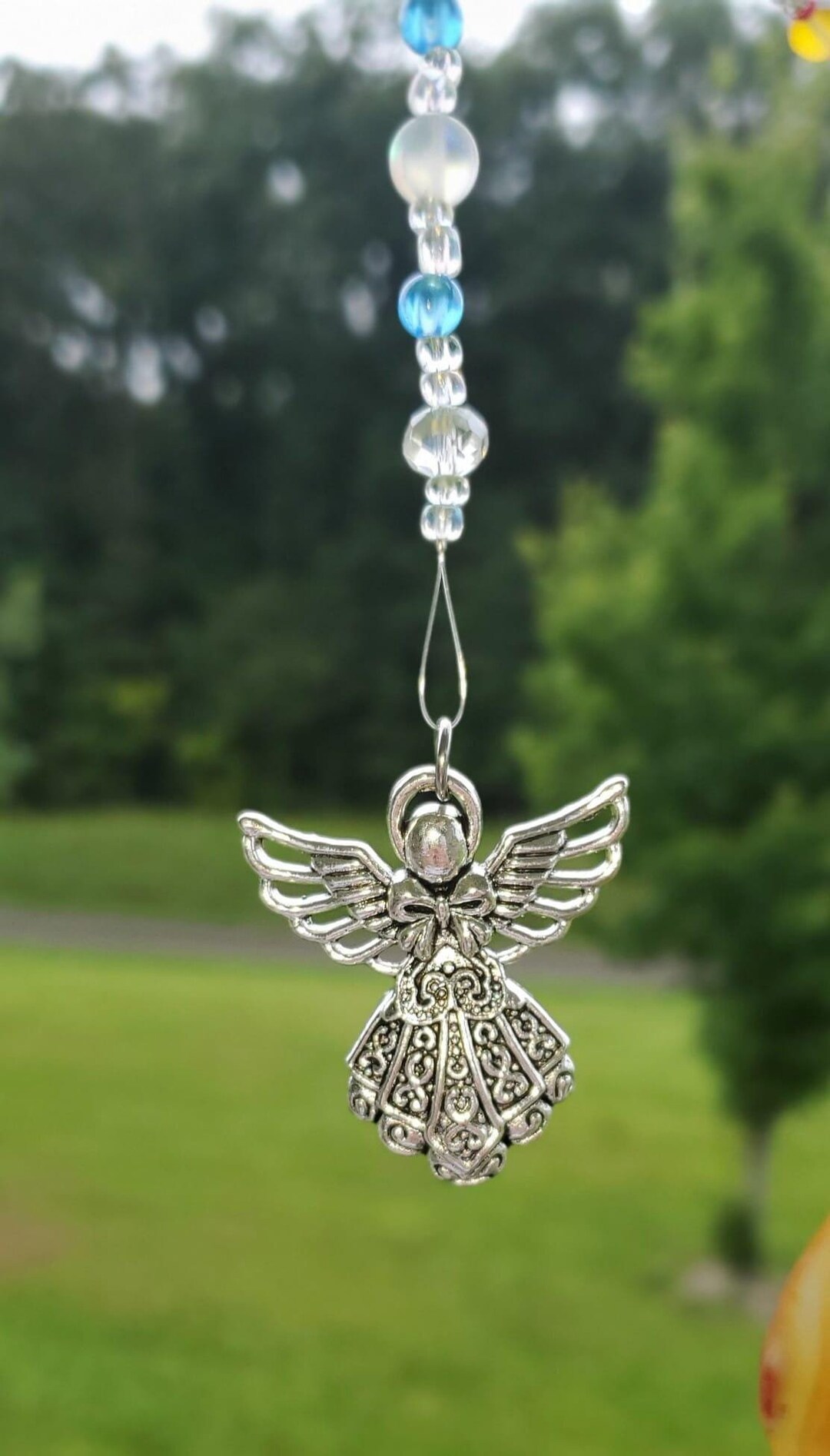 Angel Beaded Spiral Suncatcher - Etsy