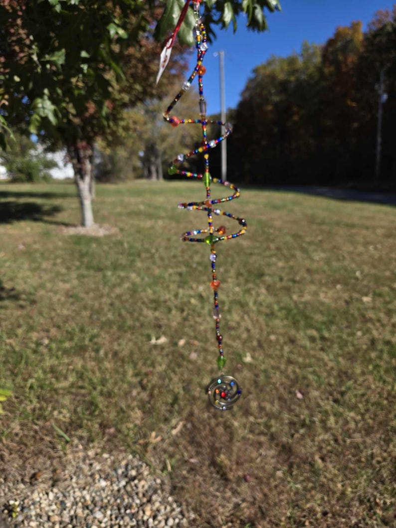Jewel Spiral Beaded Spiral Suncatcher - Etsy