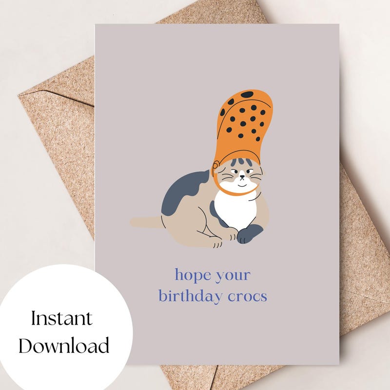 Crocs Birthday Card - Etsy UK