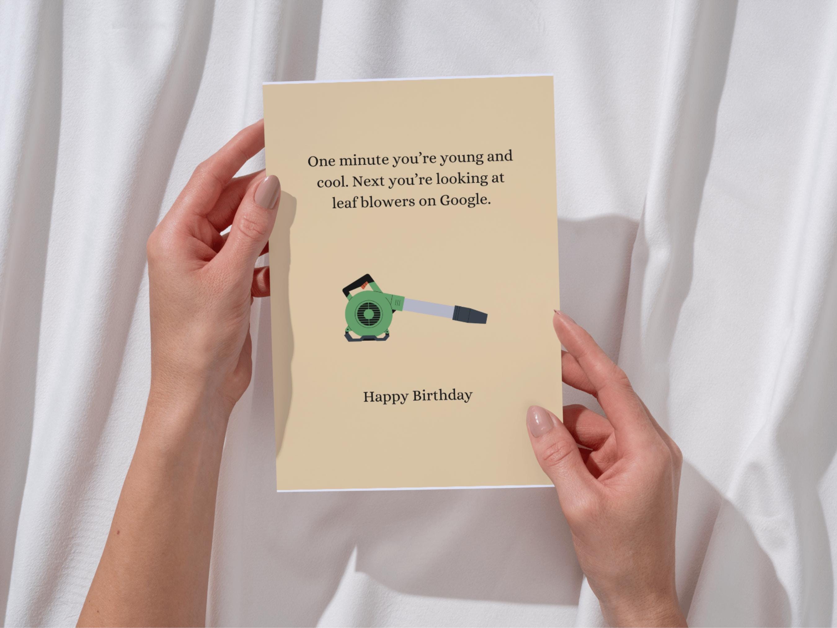 Printable Funny Birthday Card, One Minute You Are Young and Cool ...