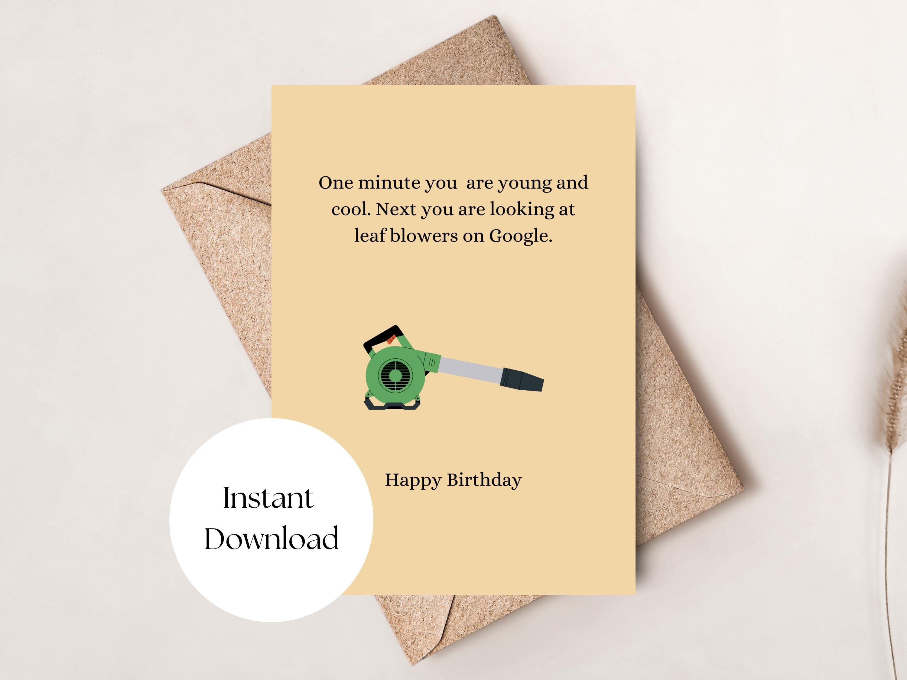 Printable Funny Birthday Card, One Minute You Are Young and Cool ...