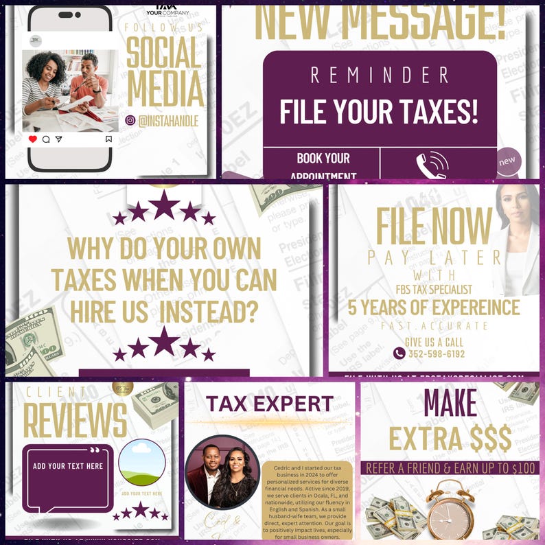 Tax Prep Flyer Bundle - Etsy