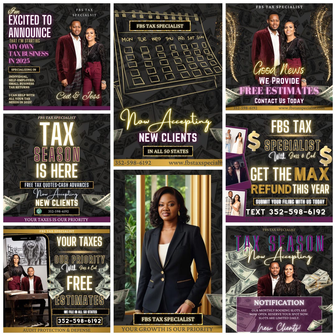 Tax Flyers: Accepting New Clients, Free Estimates - Etsy