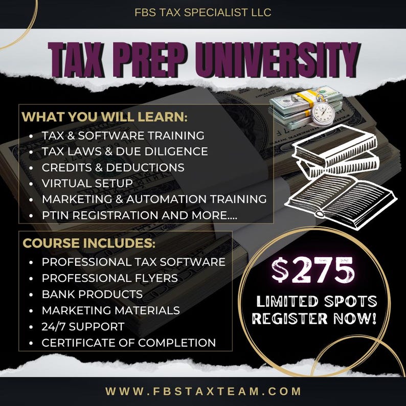 Tax Flyers Join the Team - Etsy