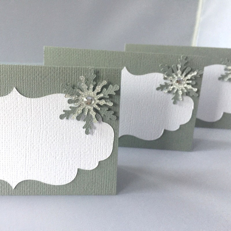 Snowflake Place Card - Etsy