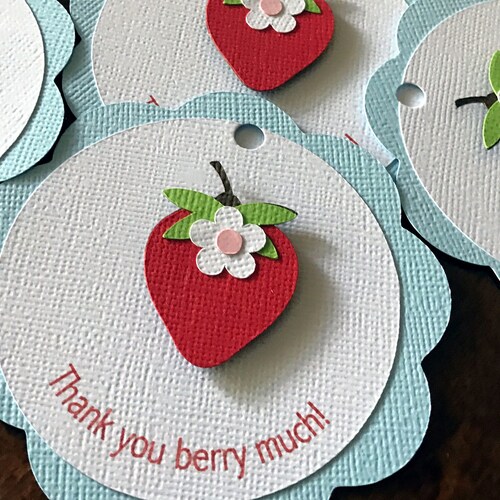 Strawberry Stickers Berry Birthday Thank You Stickers | Etsy