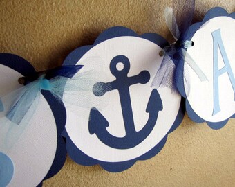 Nautical Banner, Nautical Birthday, Sea Shower, Nautical Decor ...