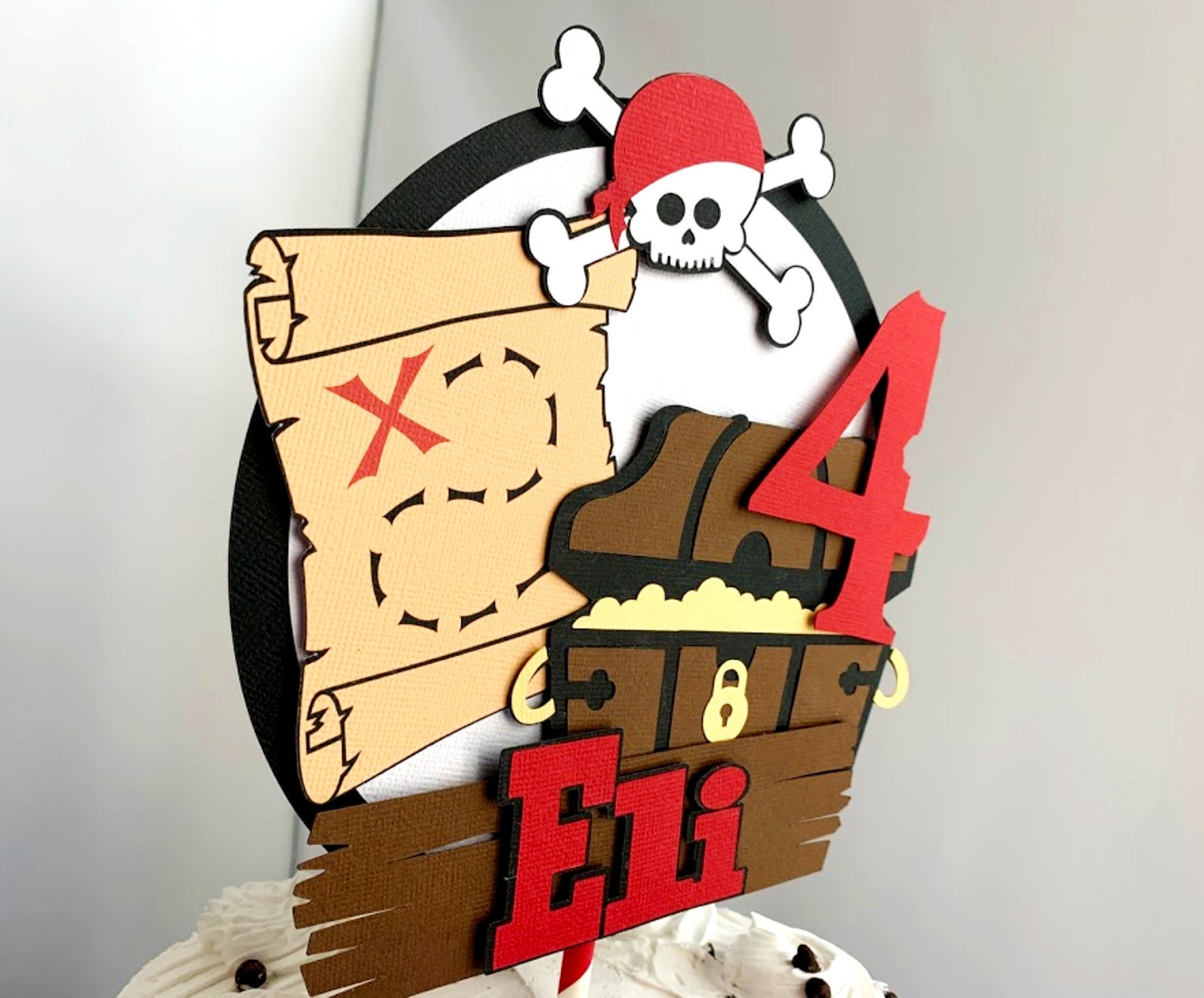 Pirate Cake Topper Personalized Pirate Birthday Party - Etsy