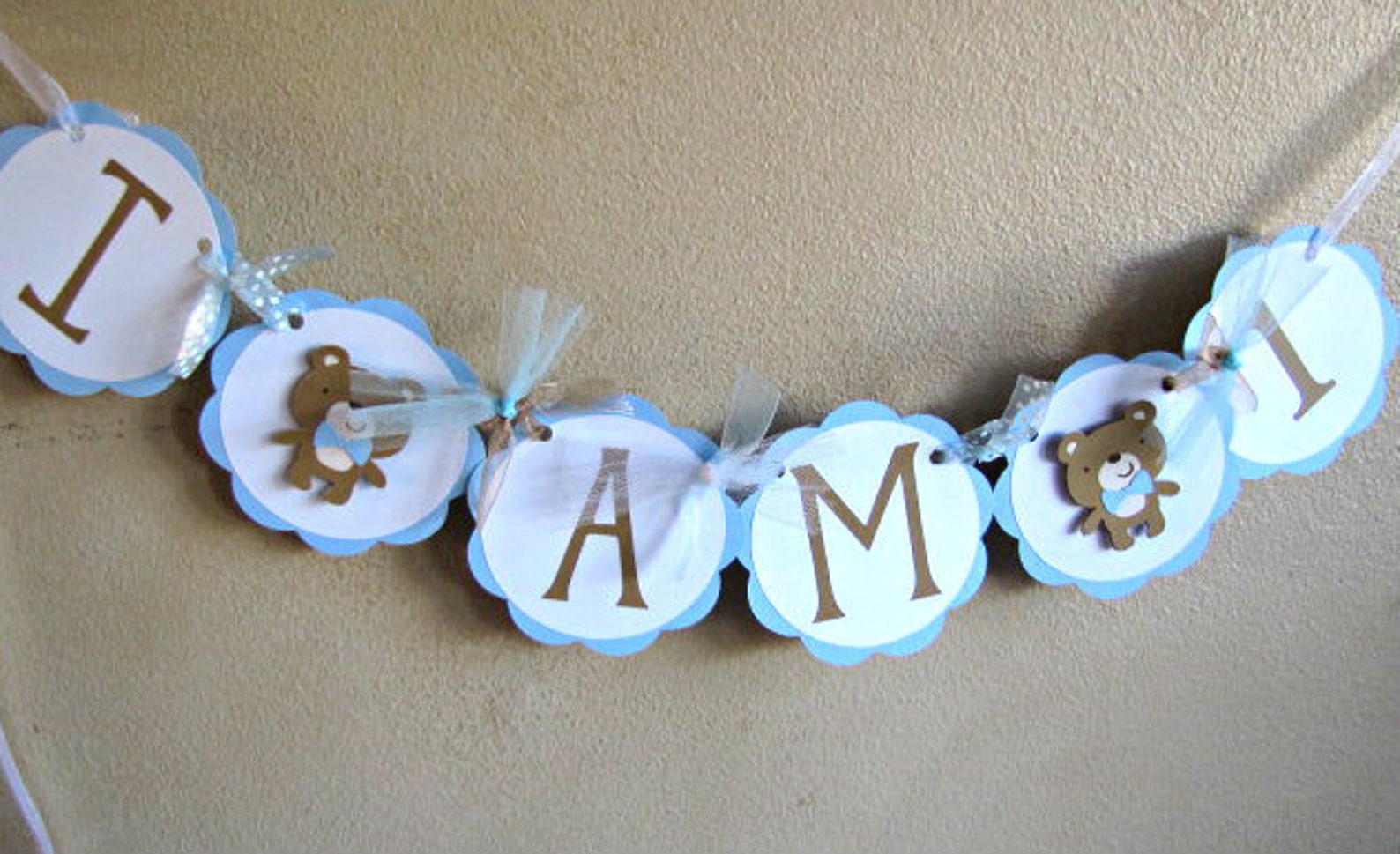 Teddy Bear Banner Bear Birthday Party Decoration Boy Baby - Etsy