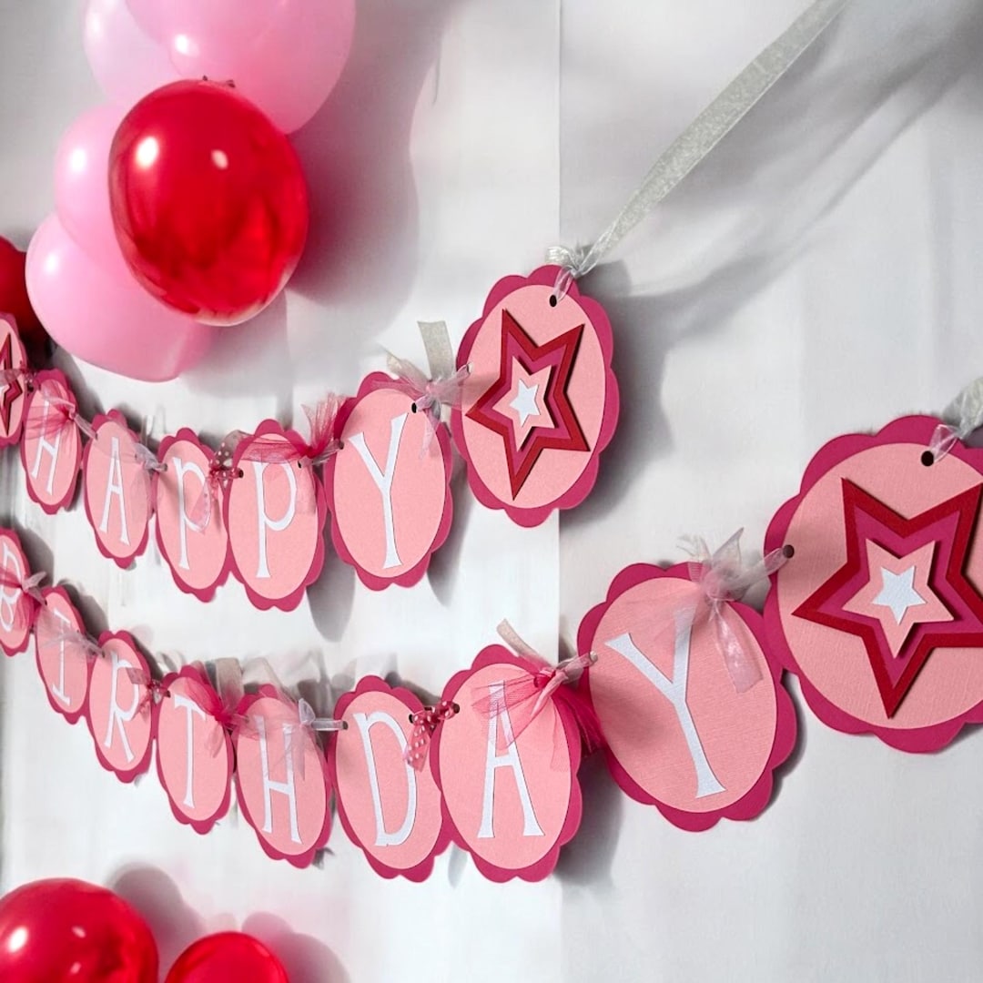 Star Party Banner, Girl Doll Birthday Party, American Party Decoration ...