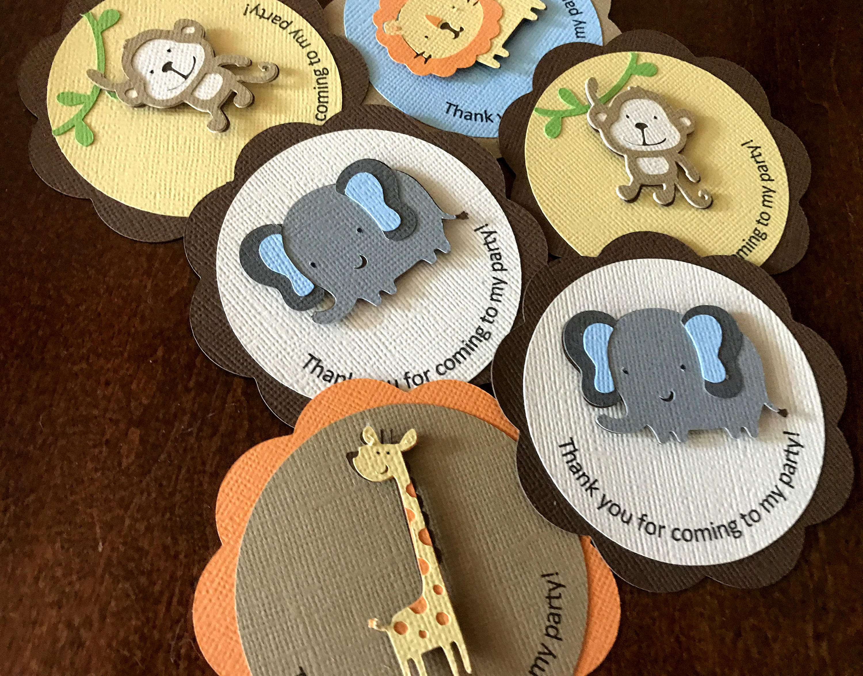 Personalized Safari Birthday Party Favor Tags Jungle Baby | Etsy
