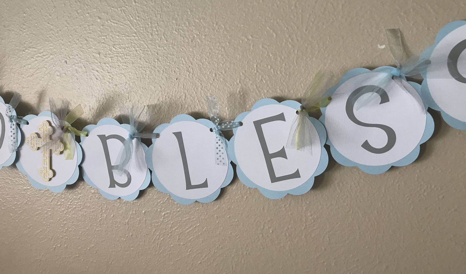 Baptism Banner First Communion Decoration Christening Banner | Etsy