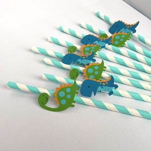 Dinosaur Party Straws, Dinosaur Birthday Party Decoration, Dino Baby ...