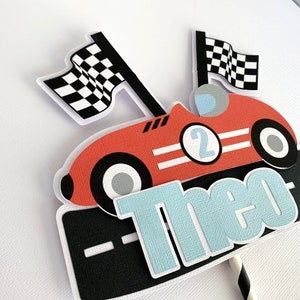 Vintage Race Car Cake Topper, Two Fast Birthday Party Decoration, Fast ...