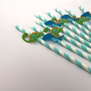 Dinosaur Party Straws, Dinosaur Birthday Party Decoration, Dino Baby ...