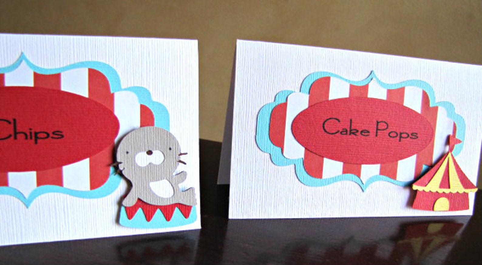 Circus Party Food Tent Cards Carnival Place Cards Circus | Etsy