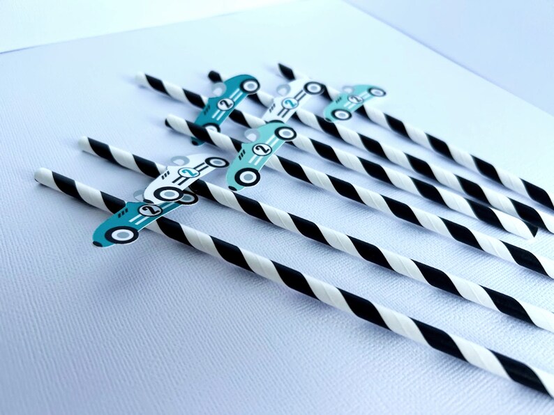 Race Car Party Straws, Two Fast Birthday Decorations, Set of 10 - Etsy