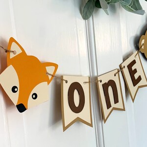 Woodland High Chair Banner, Forest Animal 1st Birthday Decoration ...